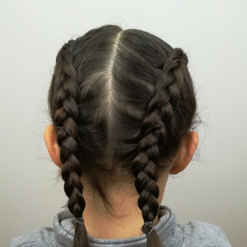 Doble trenza raíz en relieve, muy de moda este año 2018 - Pequeinados
