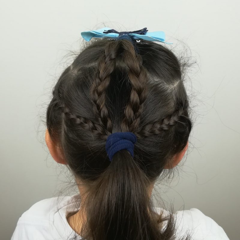 Mirad que bonito y sencillo es este peinado de trenzas.